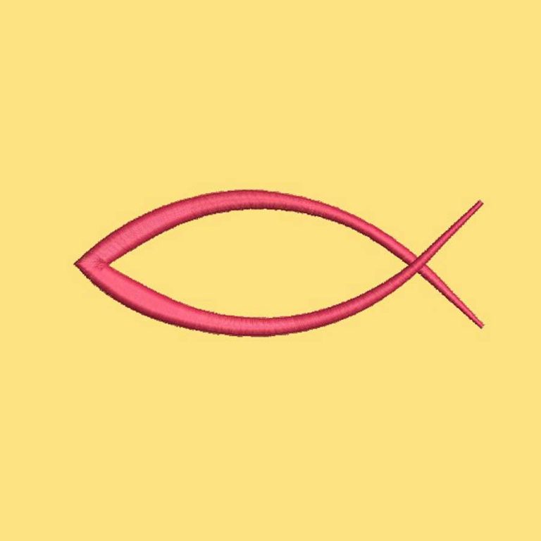 Christliche Symbole: Fisch, Kreuz, Kelch Wasser - Stickdateien