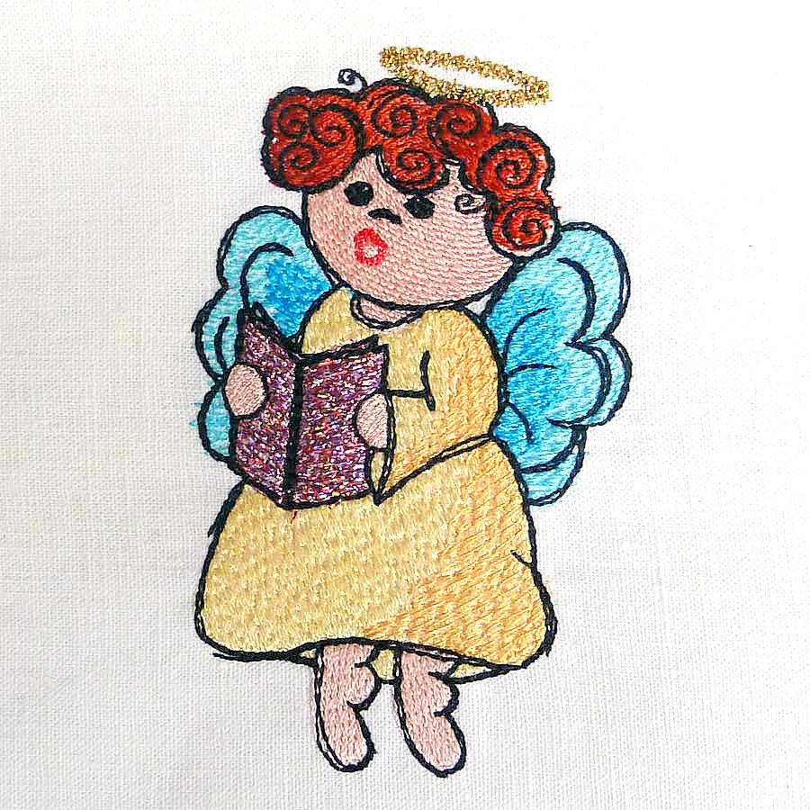 Pummelengel Singen Stickdatei 1010 - Textilkunst von Elfenidee